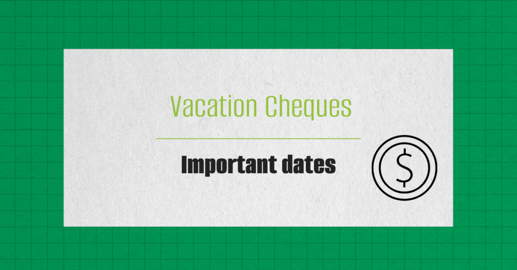 Vacation Cheque Deposited in your Account - CSD construction