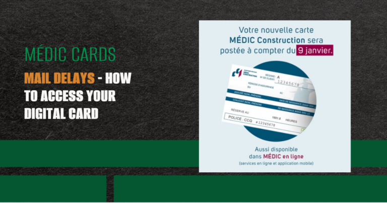 Delay in dispatch of MÉDIC cards - CSD construction